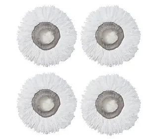 TRUE & TIDY 4-piece Round Mop Pad Replacements For Spray-360 - One-color
