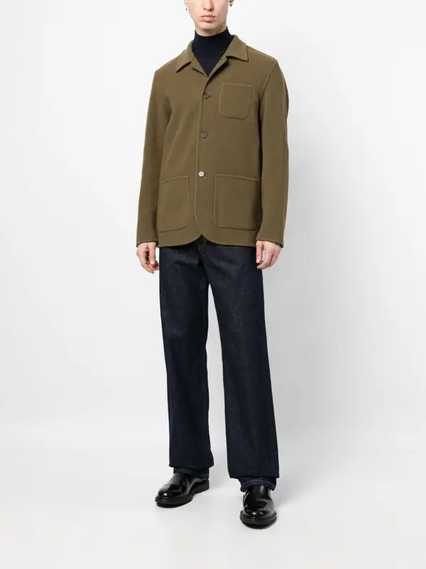Herno Button-up Virgin Wool Blend Cardigan