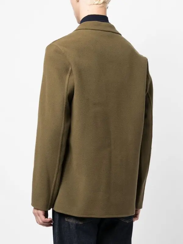Herno Button-up Virgin Wool Blend Cardigan