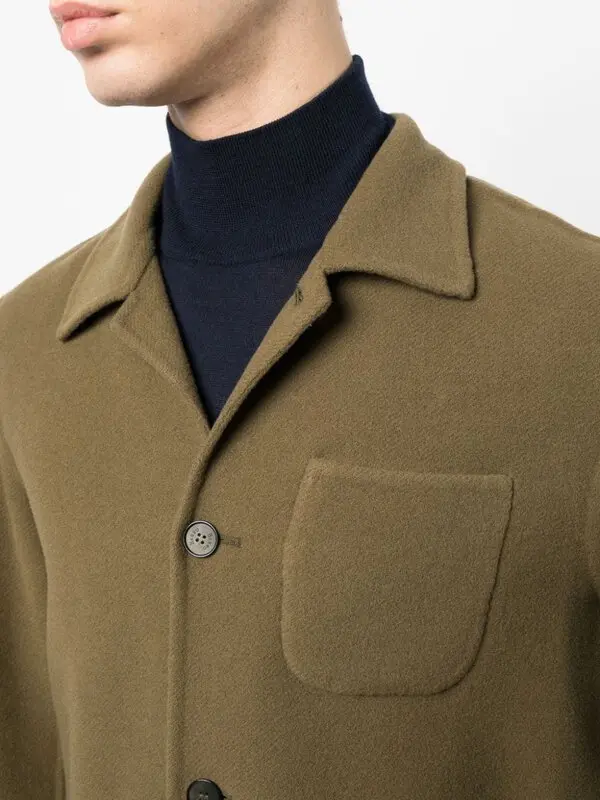 Herno Button-up Virgin Wool Blend Cardigan