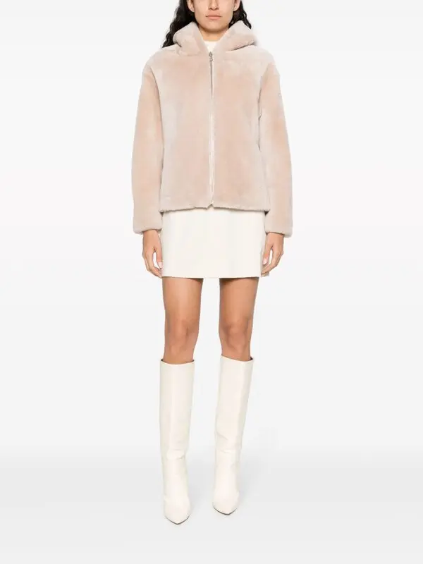 YVES SALOMON Shearling Hooded Jacket