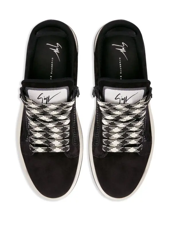 GIUSEPPE ZANOTTI Gz94 Double-zip Low-top Sneakers - Black