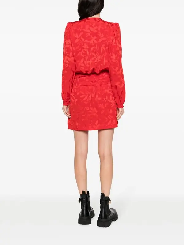 Zadig&Voltaire Floral Jacquard Wrap Mini Dress