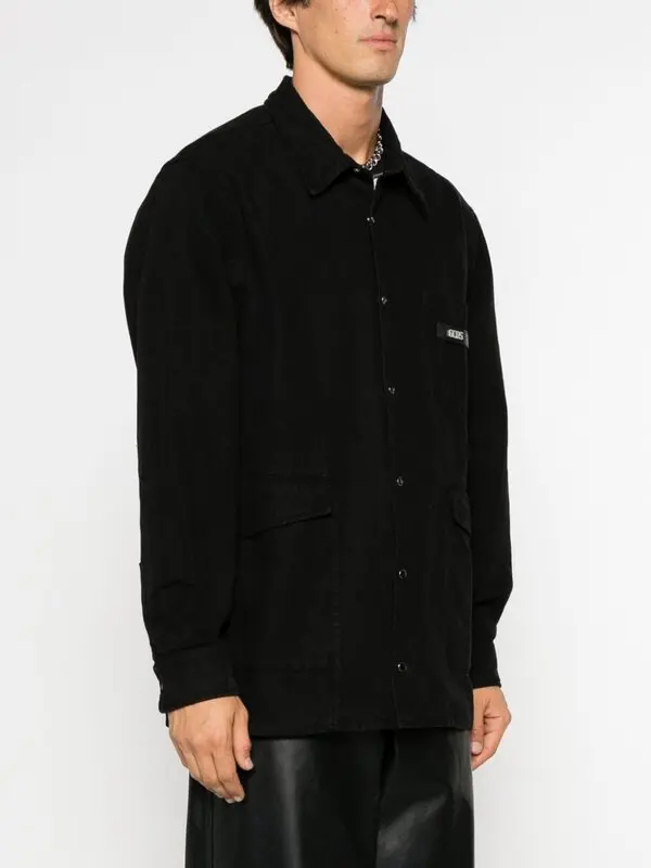 Gcds Logo-patch Cotton Shirt
