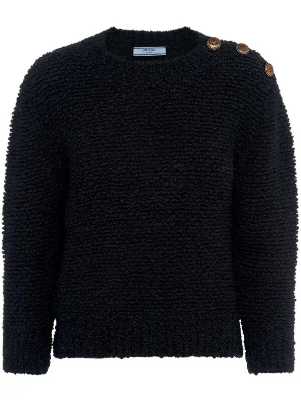 Prada Triangle-logo Bouclé Jumper