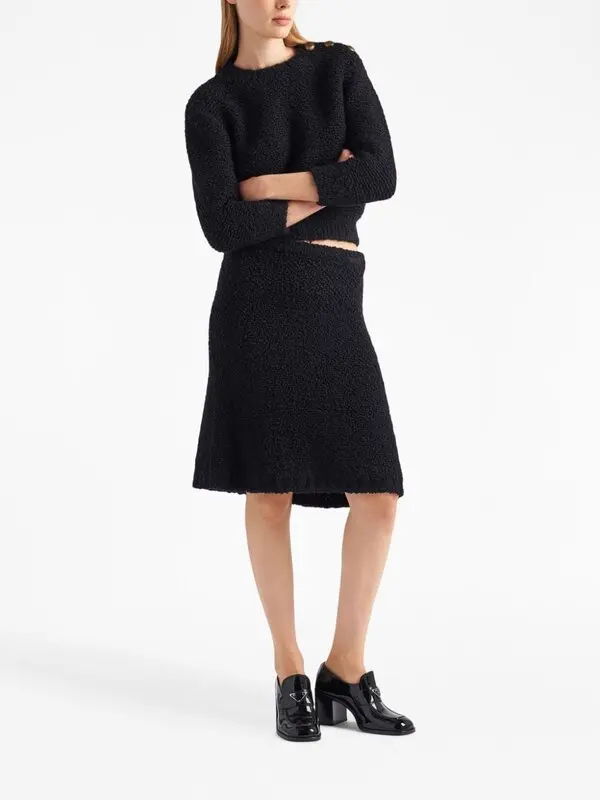 Prada Triangle-logo Bouclé Jumper
