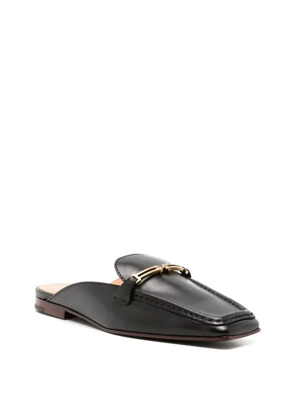 TOD'S Square-toe Flat Mules - Black