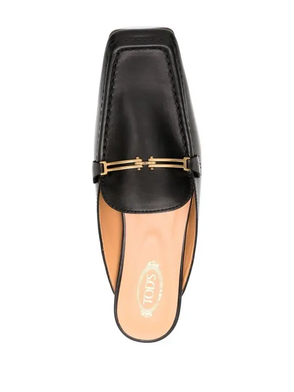 TOD'S Square-toe Flat Mules - Black