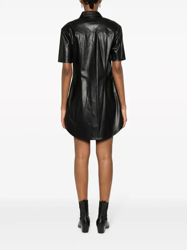 Calvin Klein Faux-leather Shirt Dress
