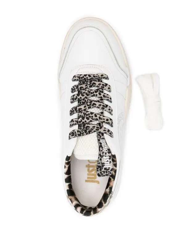 Just Cavalli Tiger Head-motif Low-top Sneakers