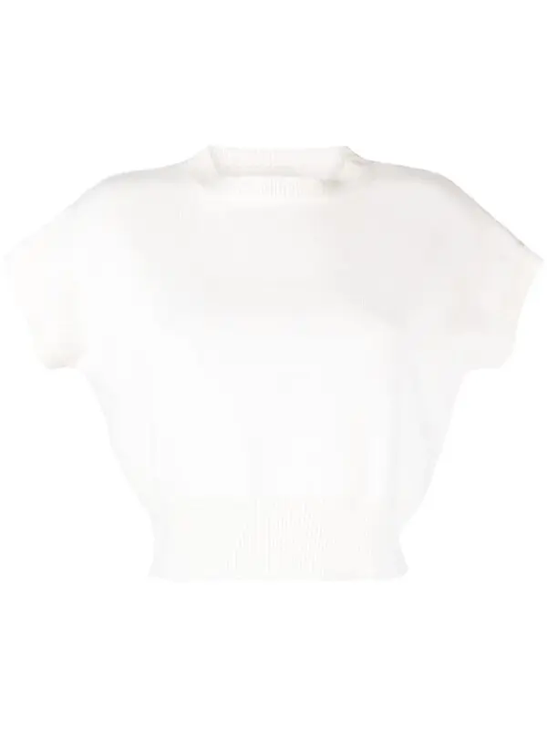 TEDDY CASHMERE Genova Cropped Cashmere Jumper - White
