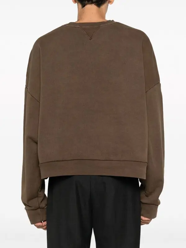 ENTIRE STUDIOS Drop-shoulder Crew-neck Sweatshirt - Brown