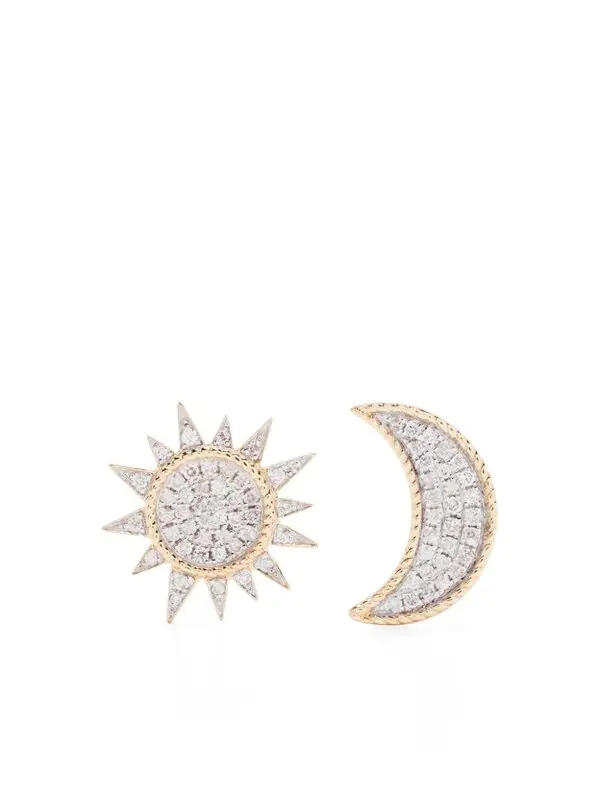 Yvonne Léon 18kt Yellow Diamond Stud Earrings - Gold