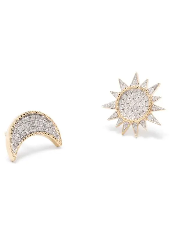 Yvonne Léon 18kt Yellow Diamond Stud Earrings