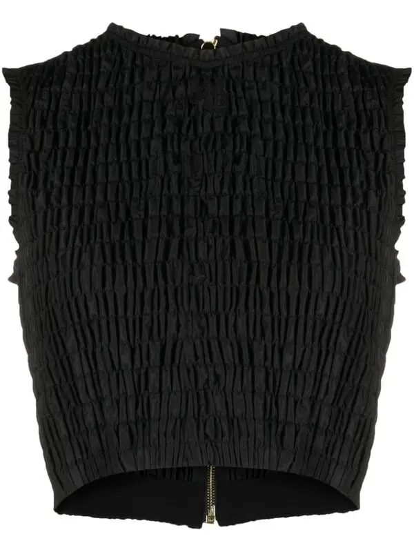 PATOU Smock-detail Crop Top