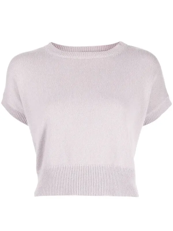TEDDY CASHMERE Genova Sleeveless Cropped Jumper - Grey