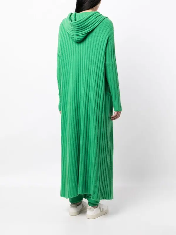 TEDDY CASHMERE Amalfi Rib-knit Cashmere Cardigan - Green