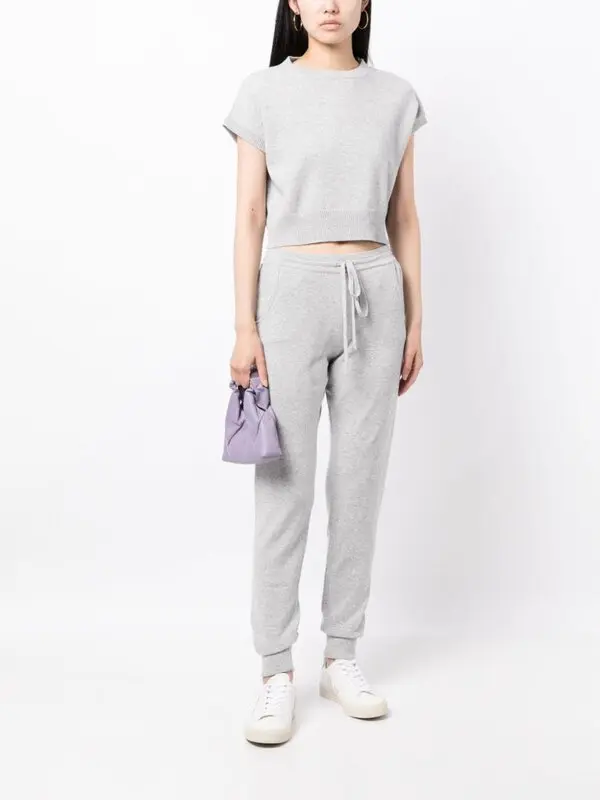 TEDDY CASHMERE Genova Sleeveless Cropped Jumper - Grey