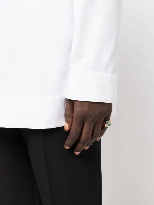 Yvonne Léon Petit Damier Signet Ring