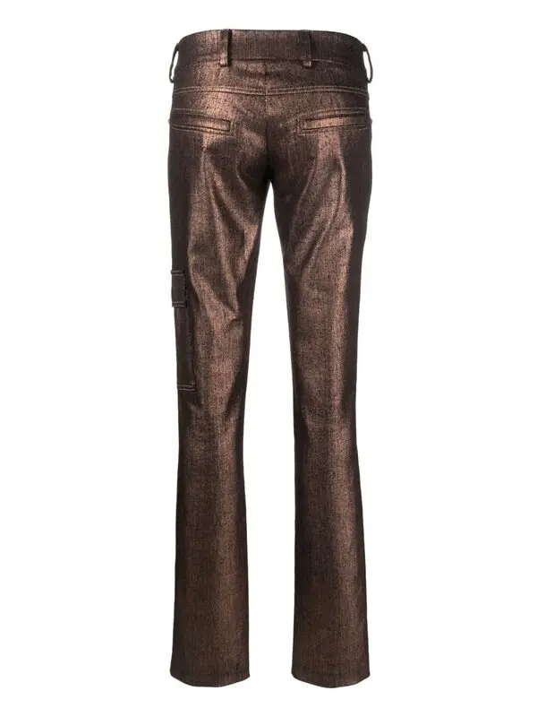 GENNY Metallic Straight-leg Trousers