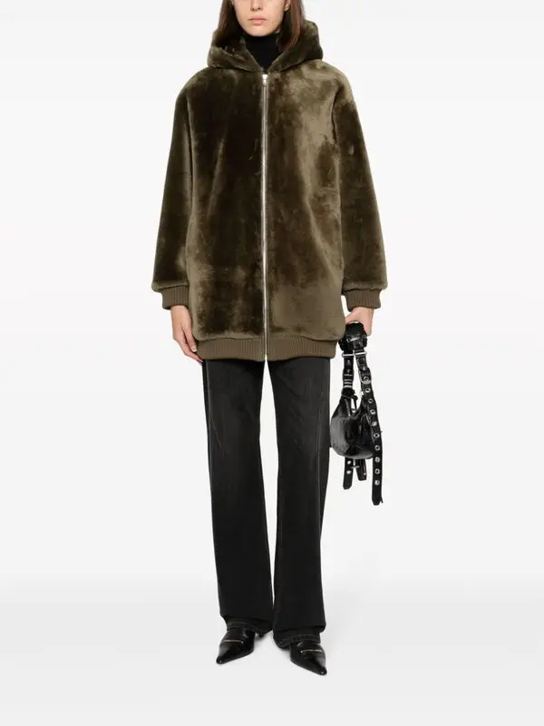 YVES SALOMON Hooded Shearling Coat
