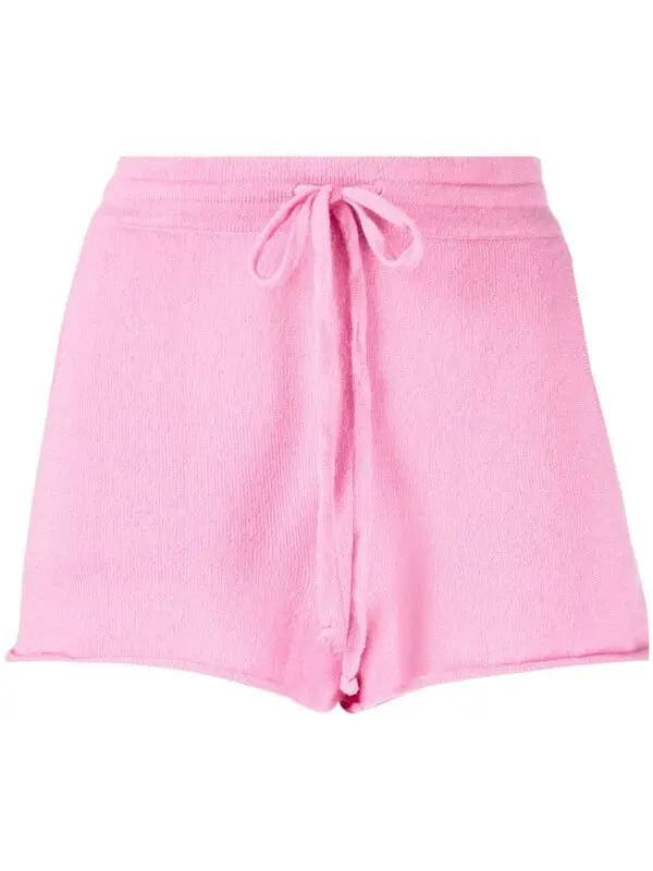 TEDDY CASHMERE Portofino Drawstring Cashmere Shorts - Pink