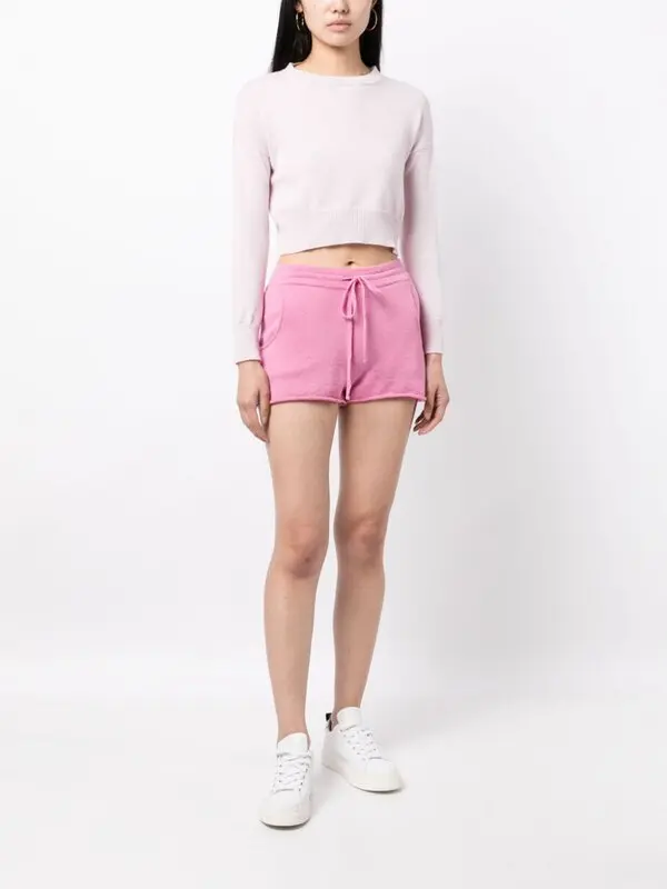 TEDDY CASHMERE Portofino Drawstring Cashmere Shorts - Pink