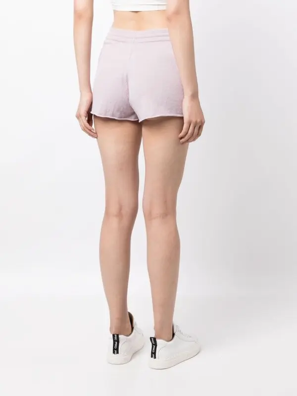 TEDDY CASHMERE Portofino Drawstring Cashmere Shorts - Purple