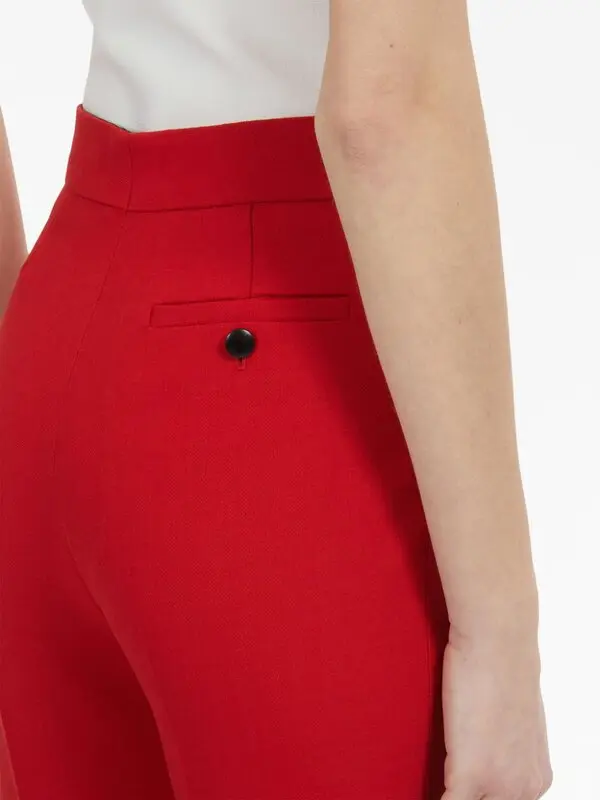 FERRAGAMO Straight-leg Wool Trousers - Red