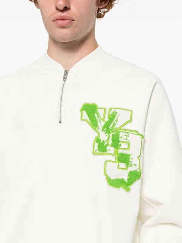 Y3 Logo-patch Organic Cotton Sweatshirt