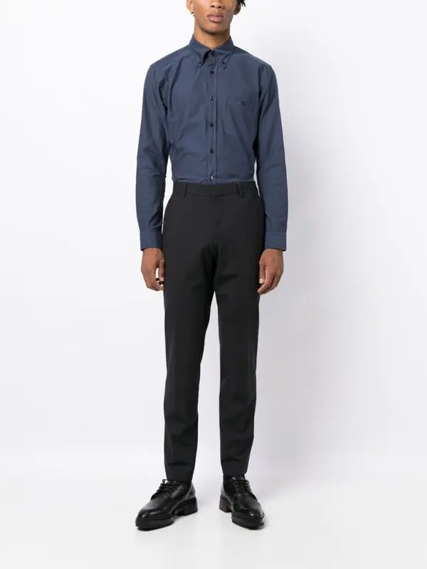 BOSS Slim-cut Mid-rise Trousers - Black