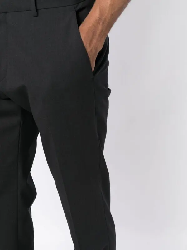 BOSS Slim-cut Mid-rise Trousers - Black