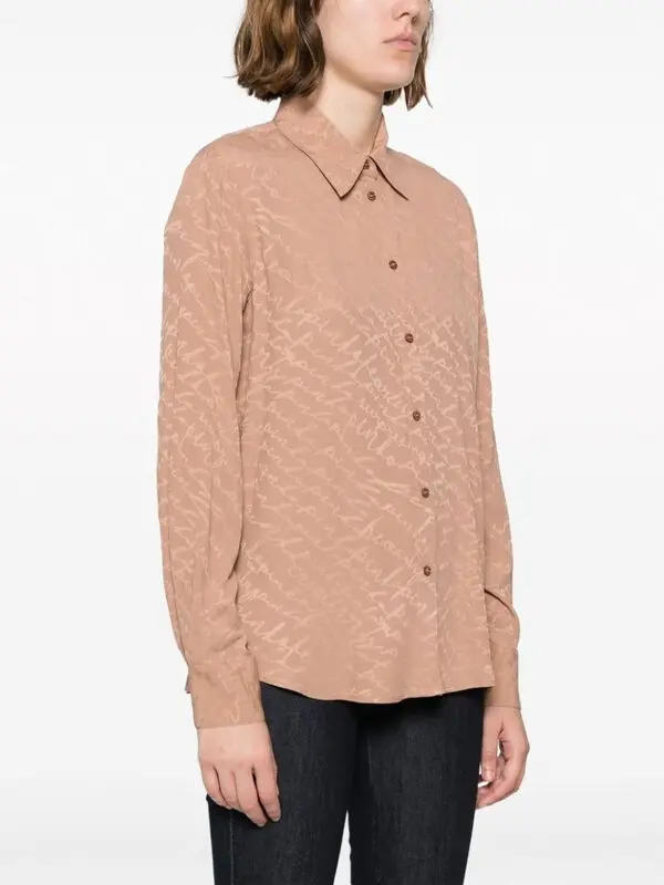 Pinko Logo-print Satin Shirt