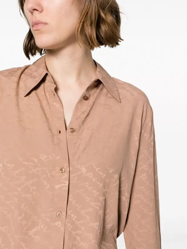 Pinko Logo-print Satin Shirt