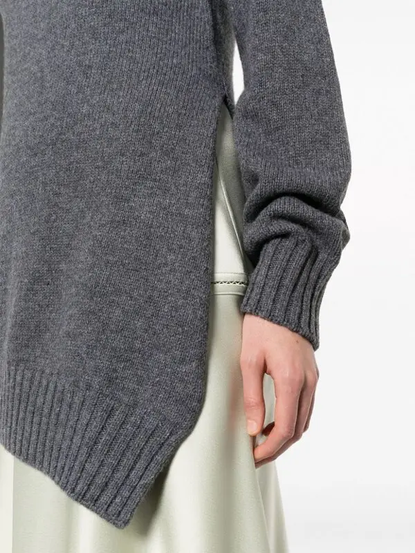 JIL SANDER Waffle-knit Asymmetric Jumper