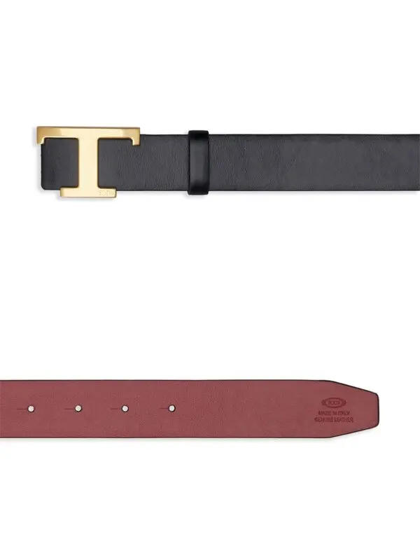 TOD'S T-timeless Leather Belt - Black