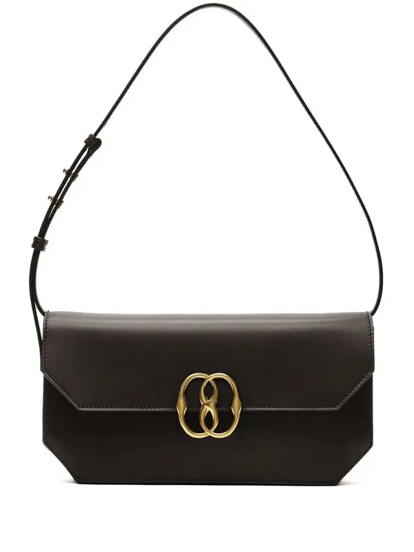 Bally Emblem Leather Shoulder Bag