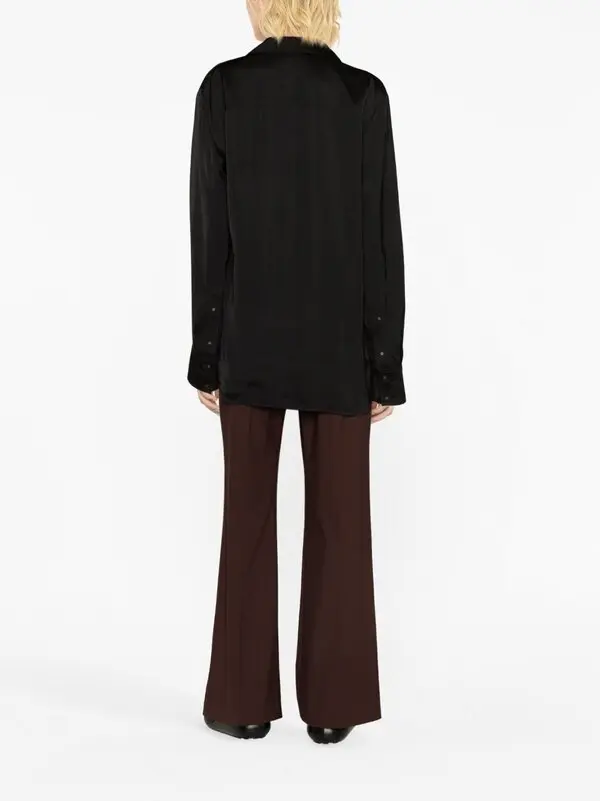 JIL SANDER Tie-fastening Wrap Shirt - Black