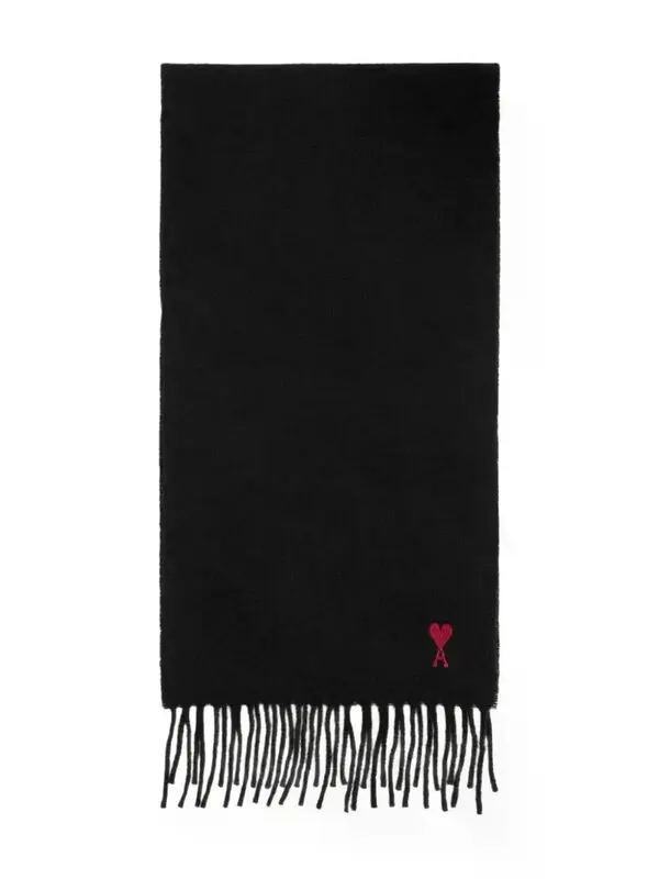 Ami De Coeur Wool Scarf - Black