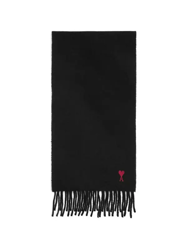 Ami De Coeur Wool Scarf - Black