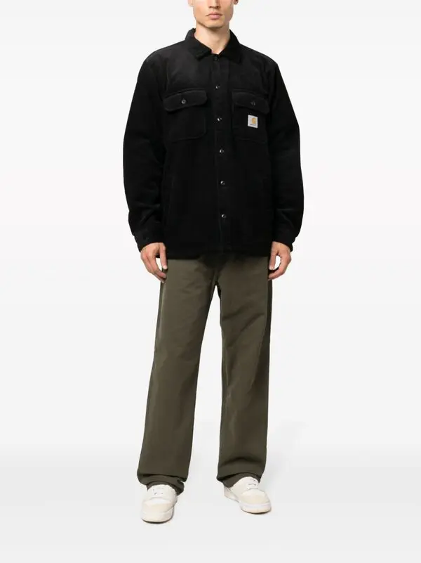 Carhartt Work In Progress Logo-patch Cotton Shirt Jacket - Black