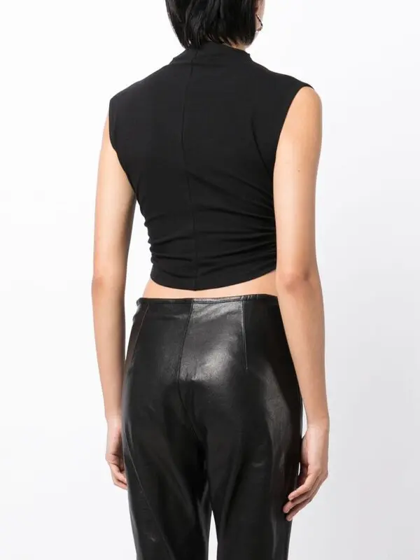 REFORMATION Lindy Stretch-cotton Top - Black