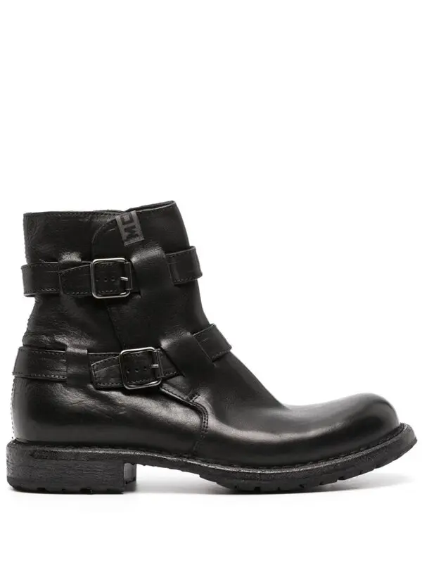 Moma Buckle-fastening Leather Ankle Boots