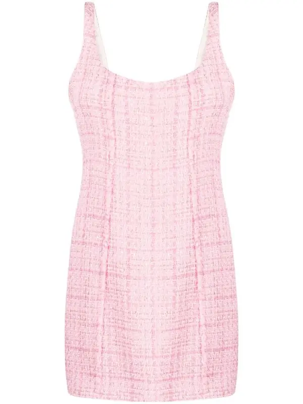 Gcds Backless Tweed Mini Dress