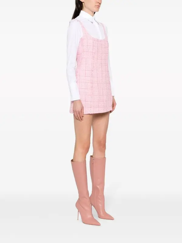 Gcds Backless Tweed Mini Dress