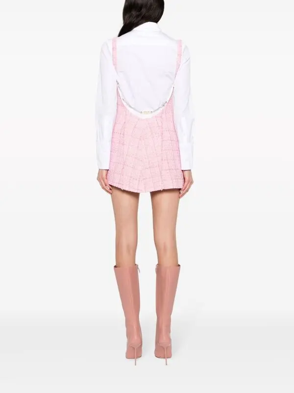 Gcds Backless Tweed Mini Dress