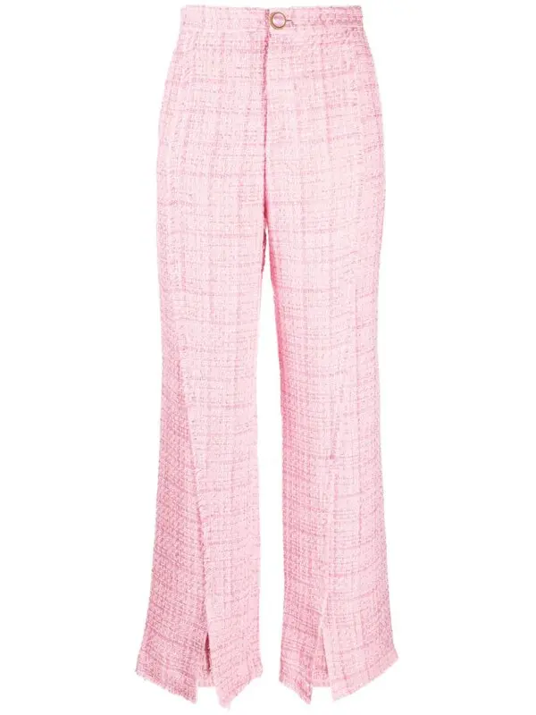 Gcds Tweed Tailored Trousers - Pink