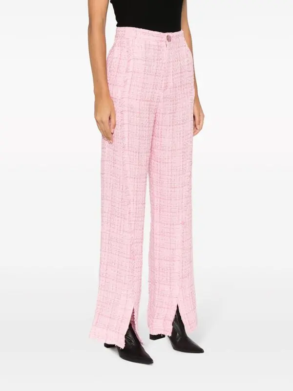 Gcds Tweed Tailored Trousers - Pink
