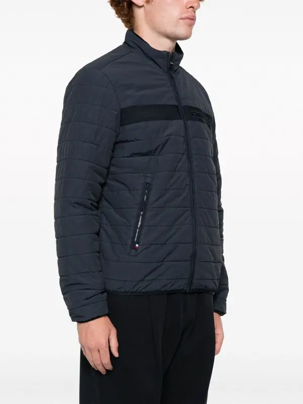 Tommy Hilfiger Logo-embroidered Padded Jacket - Blue