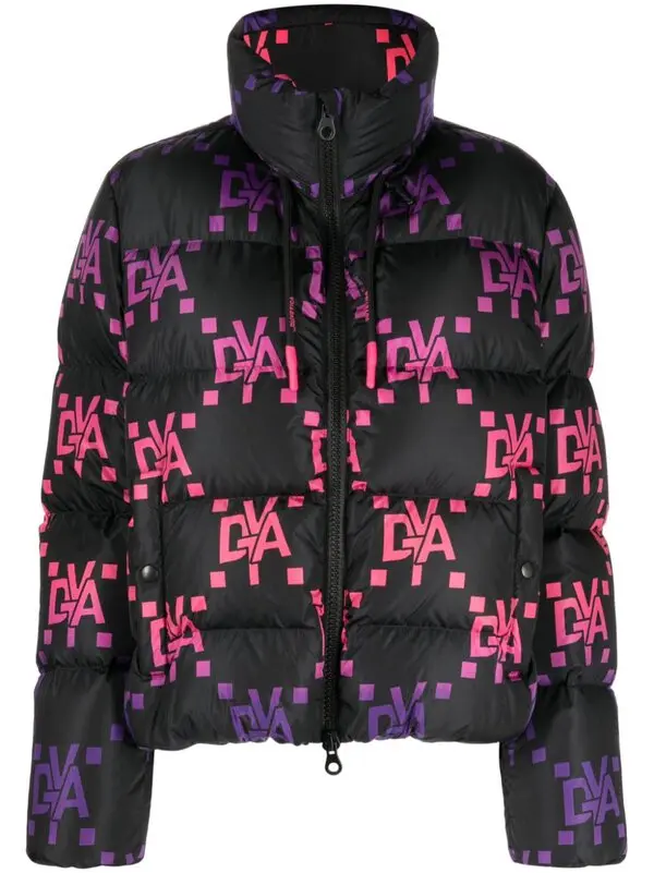 Duvetica Monogram Quilted Jacket - Black